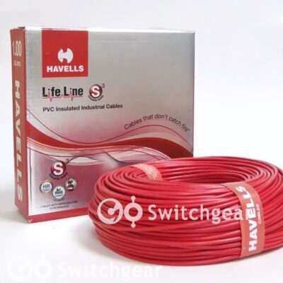 Buy Havells Single core wire 4mm Red PVC flexible cables 100 yards at ...