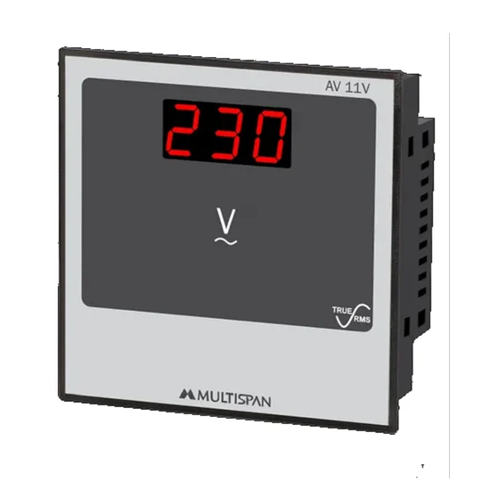 Buy AC Voltmeter 1 Phase AV-11V-B1-00, LED 3 Digit, 230V AC | Multispan ...
