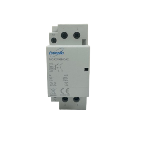 Buy Modular Contactor AC 2 pole 40 ampere 2 NO 2 modules Eutroniks in ...