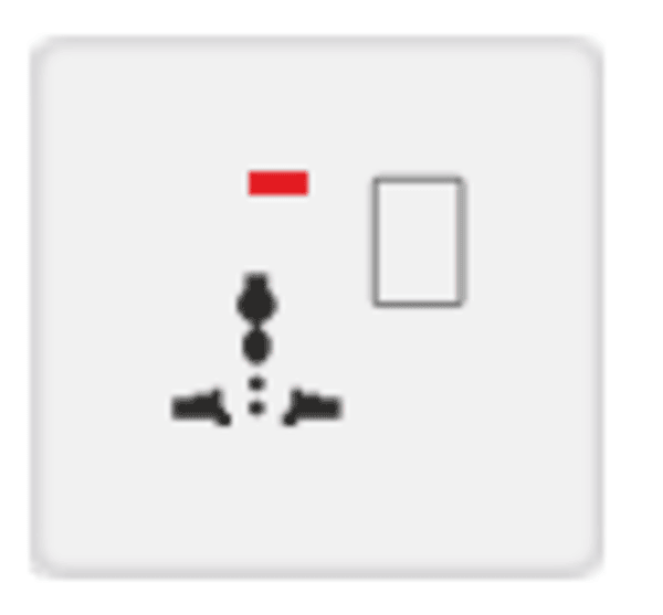 Buy GM Modular Single Universal 13a G5 Switched Mf Socket with neon ...