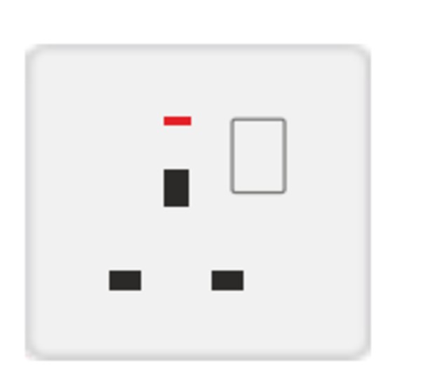 Buy GM Modular 13A 1 Gang switched Socket with neon | GoSwitchgear