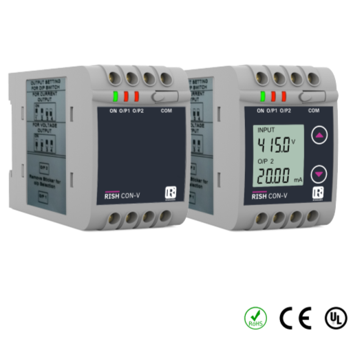 Buy Voltage transducer programmable 0-500Vac Single O/P RS485 RISH CON ...